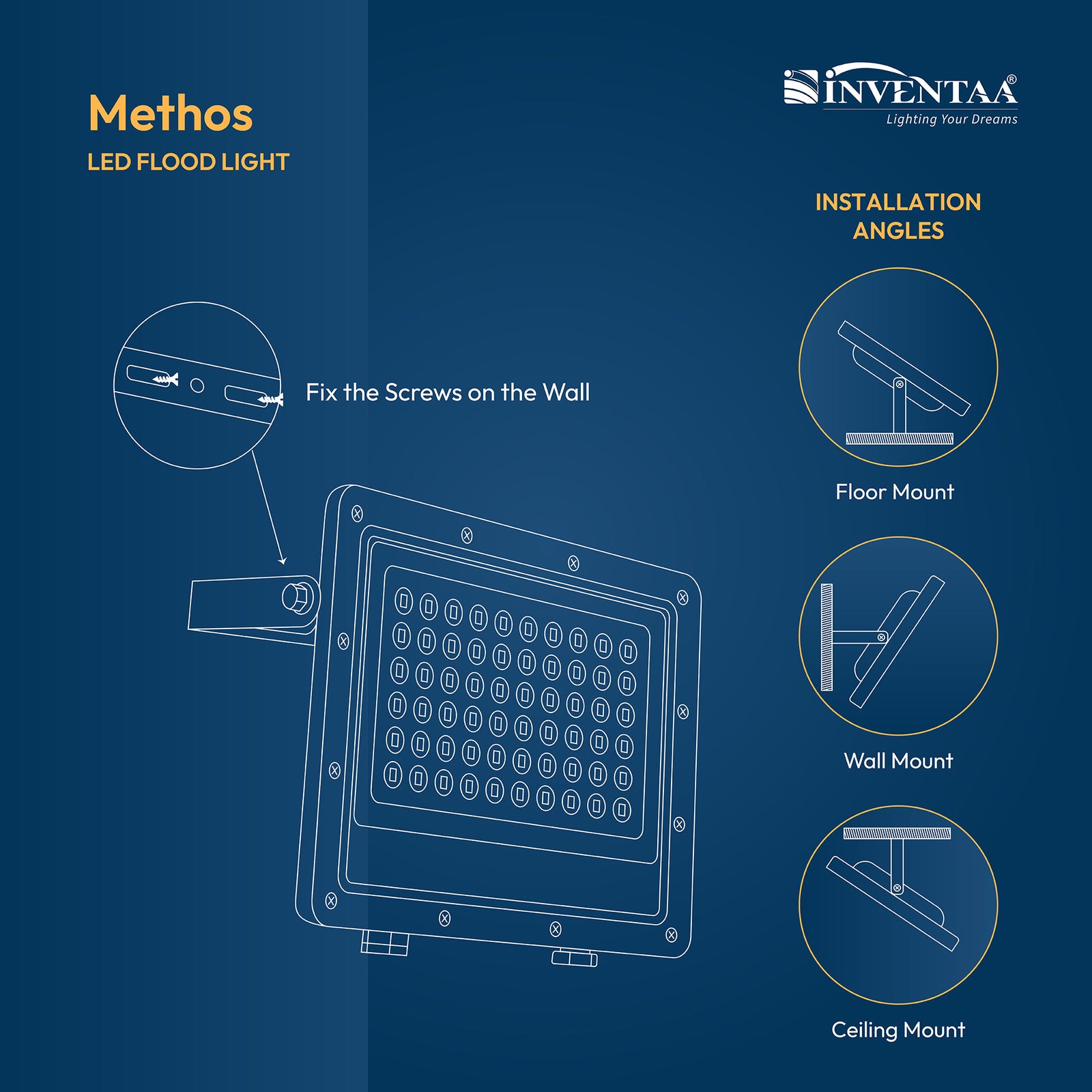 Shop Methos Sleek LED Flood Light Online At Best Price | Inventaa